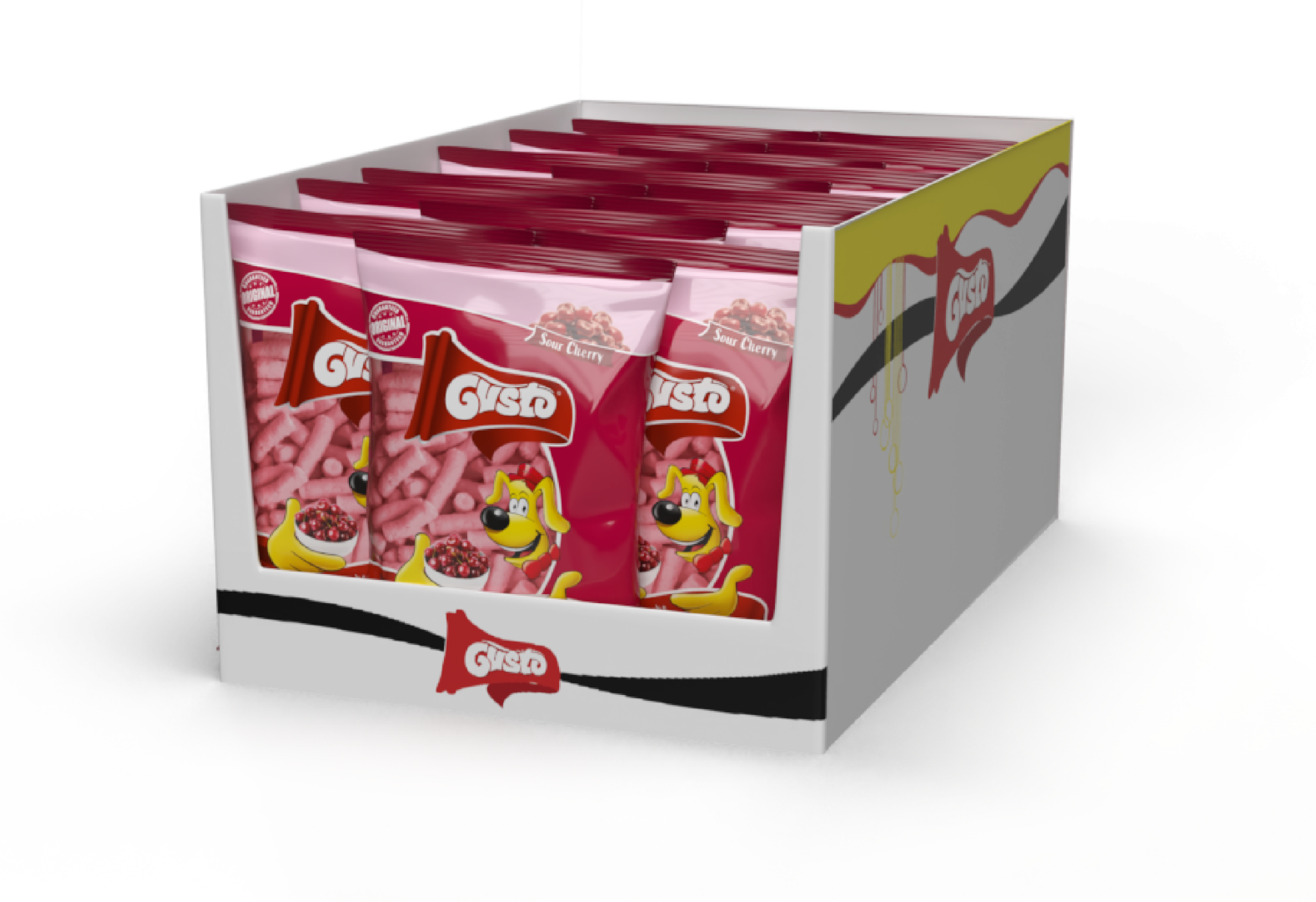 Gusto Salty Corn Puffs with Sour Cherry Flavour - Pufuleti Gusto